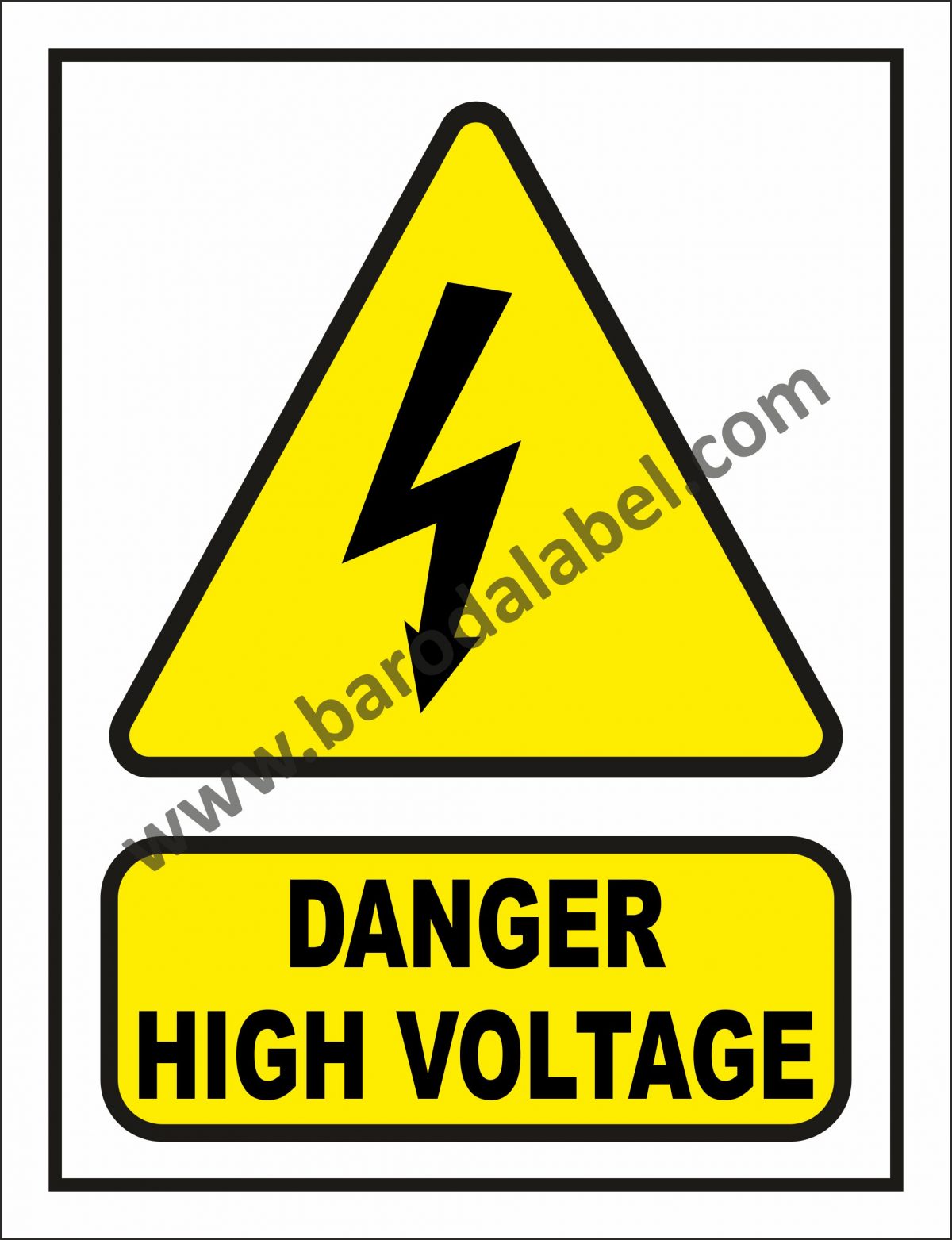 Danger Warning Sign - Baroda Label Mfg. Co.