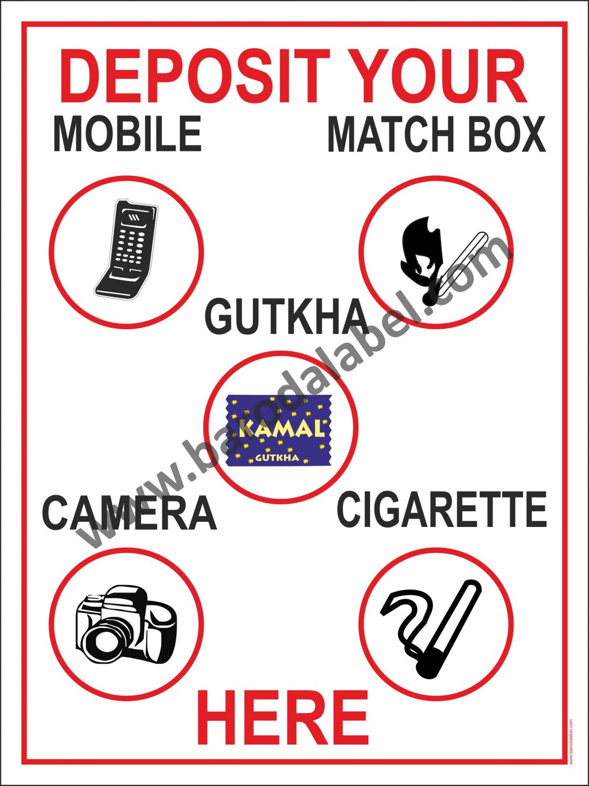 Entry gate Poster. - Baroda Label Mfg. Co.