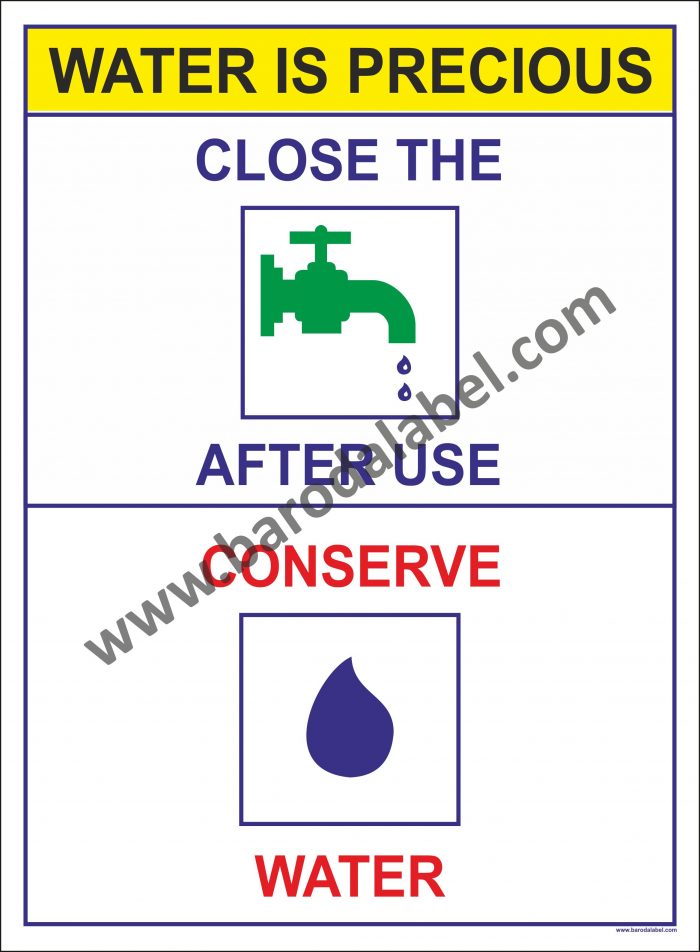 Water Conservation. - Baroda Label Mfg. Co.