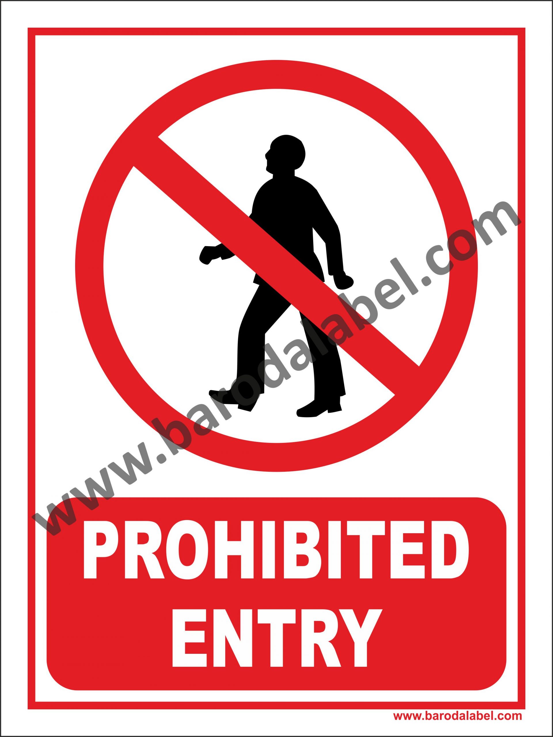 Prohibition Sign - Baroda Label Mfg. Co.