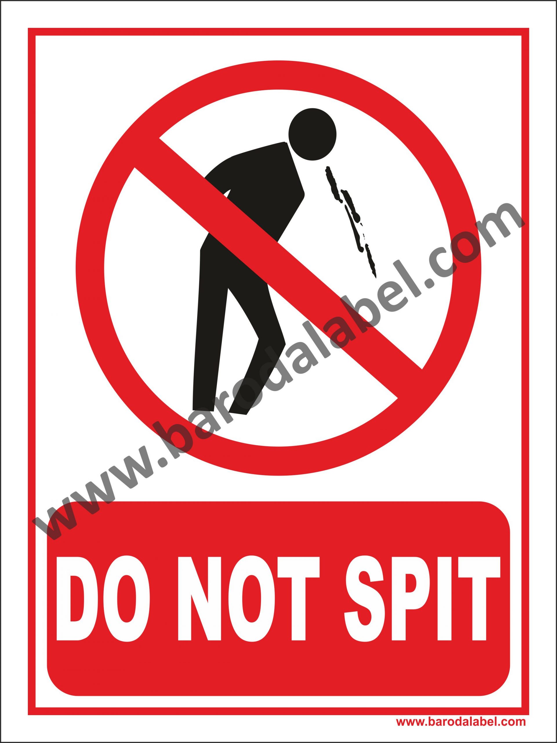 Prohibition Sign - Baroda Label Mfg. Co.