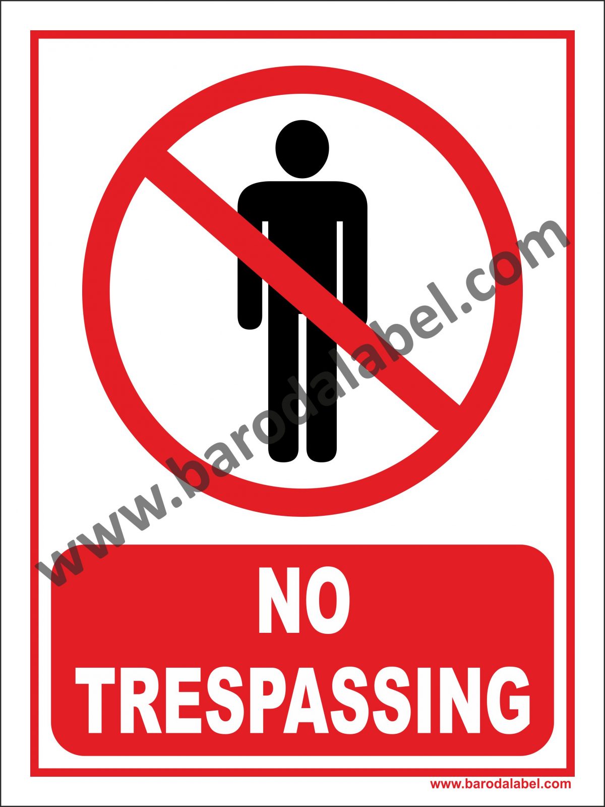 Prohibition Sign - Baroda Label Mfg. Co.