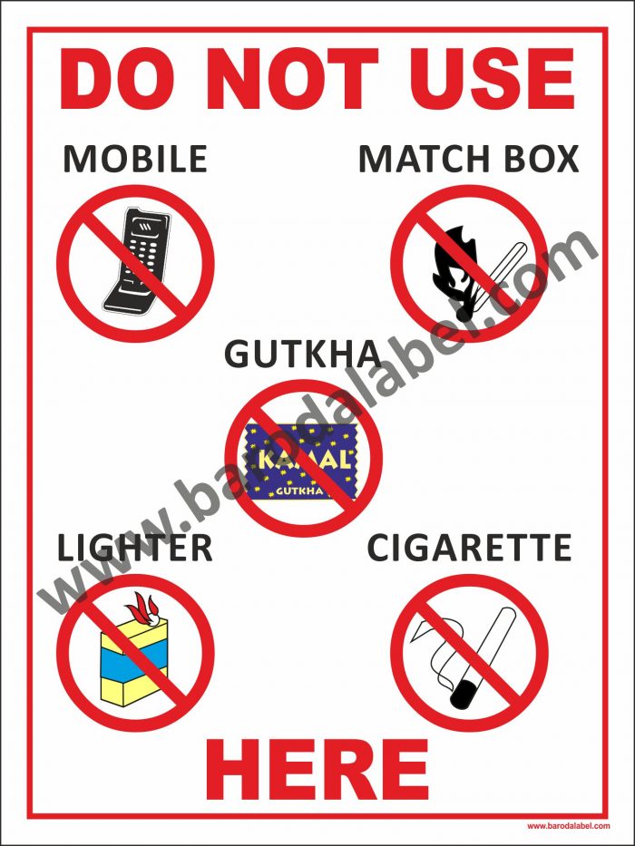 Prohibition Sign - Baroda Label Mfg. Co.