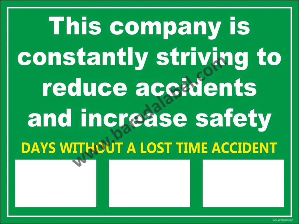 Safety Statistic Board - Baroda Label Mfg. Co.