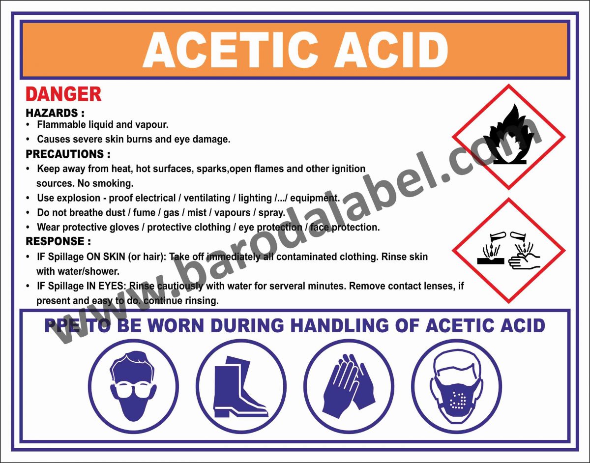 Chemical Safety Posters - Baroda Label Mfg. Co.