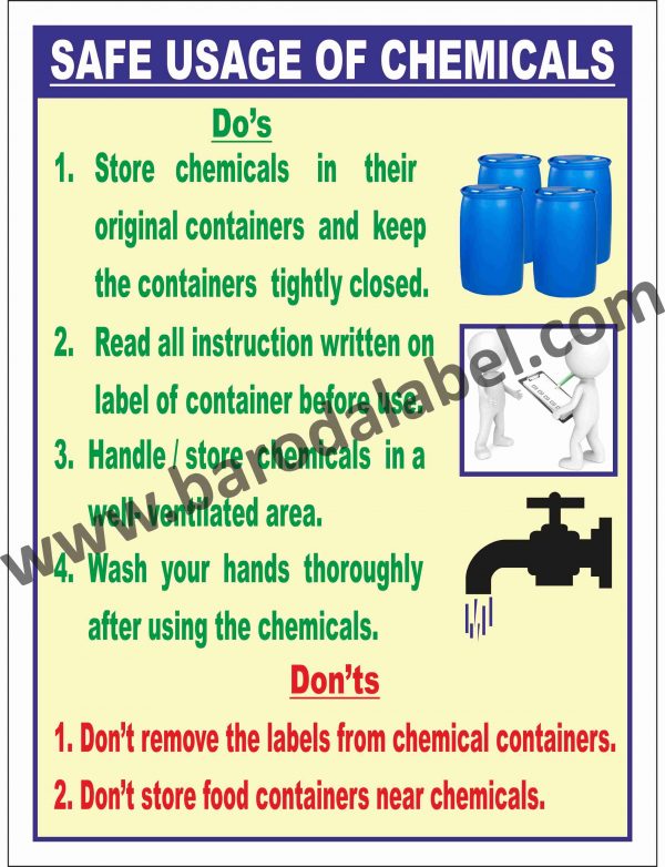 Chemical Safety Posters - Baroda Label Mfg. Co.