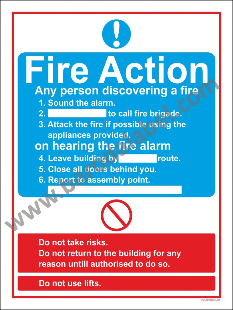FIRE SAFETY POSTER - Baroda Label Mfg. Co.