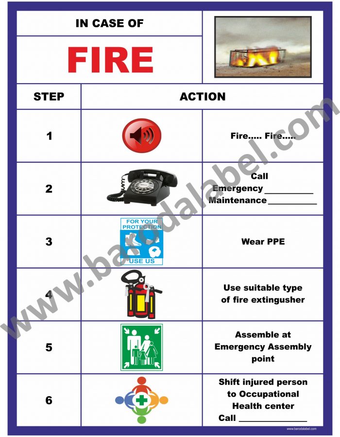FIRE SAFETY POSTER - Baroda Label Mfg. Co.