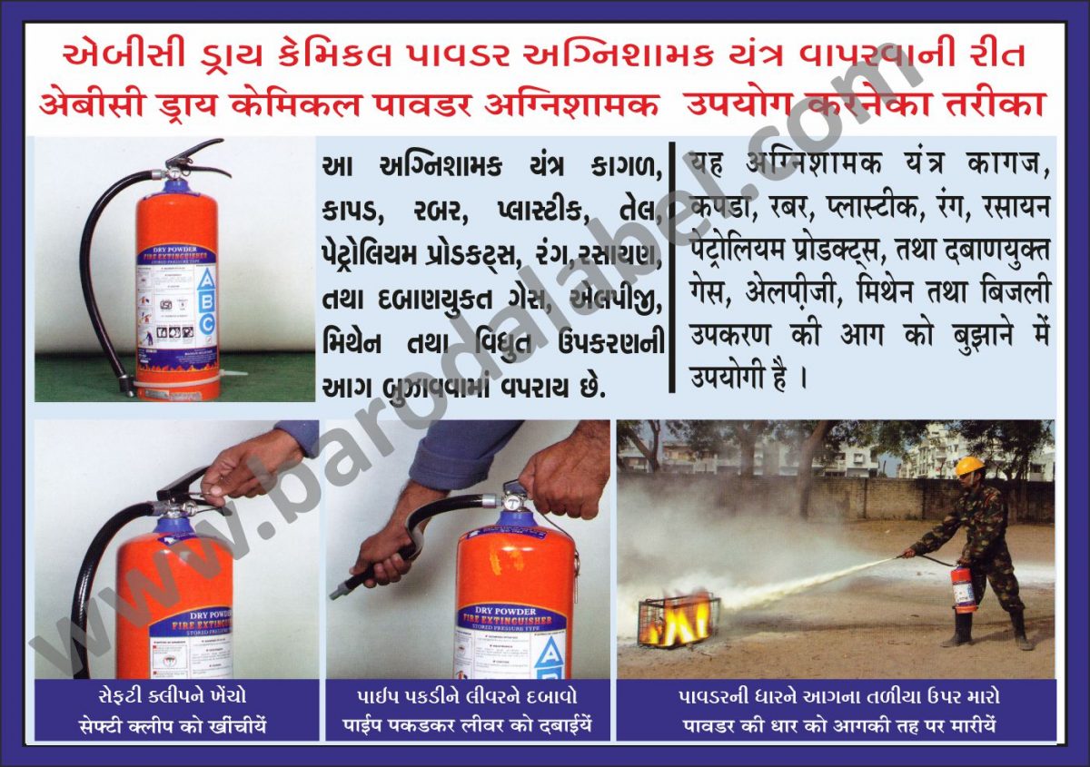 FIRE SAFETY POSTER - Baroda Label Mfg. Co.